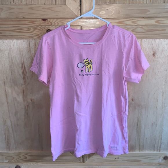 Life Is Good | Tops | Life Is Good Pink Many Happy Returns Pink Graphic ...